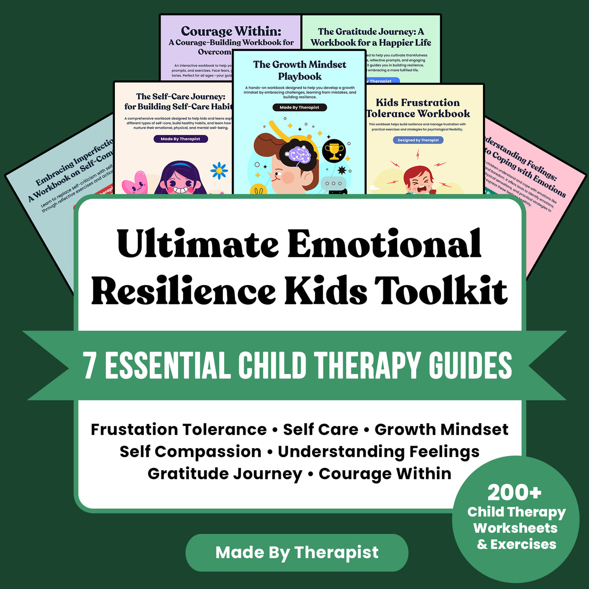 Ultimate Emotional Resilience Kids Toolkit, Children Therapy Workbooks ...